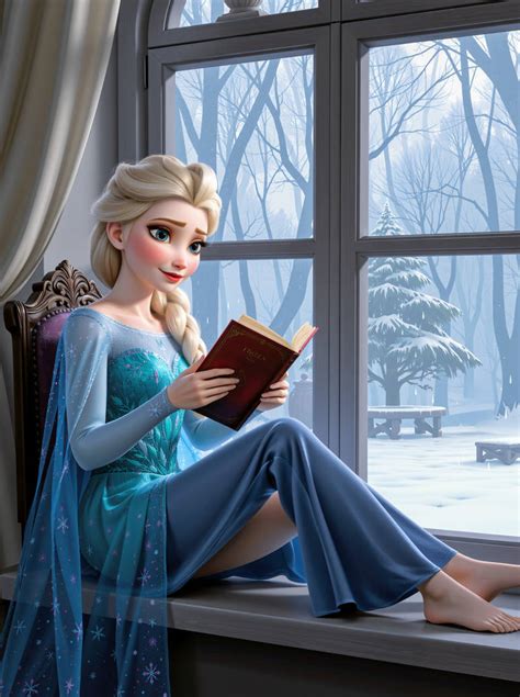 Elsa Reading Windowsill Hibernate Daily Challenge By Cathrynedelamort On Deviantart