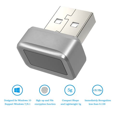 Usb Fingerprint Key Reader Fido U2f Biometric Mini Security Key Dongle Windows Hello Anti Spoof