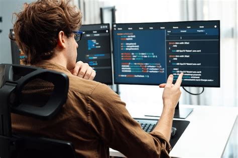 Premium Photo It Developer With Stressful Overworked In Creating Online Software Code Gusher