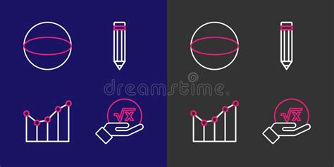 Set Line Square Root Of X Glyph Graph Schedule Chart Diagram Pencil And Geometric Figure