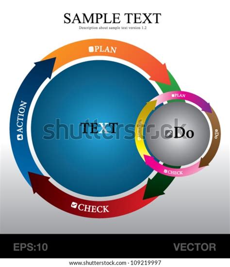 4개의 Pdca 2 Loop 이미지 스톡 사진 3d 오브젝트 벡터 Shutterstock