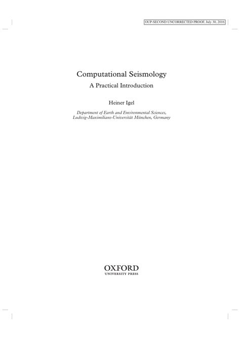 pdf computational seismology a practical introduction sample