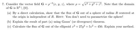 solved consider the vector field g ρ 3 x y z ﻿where