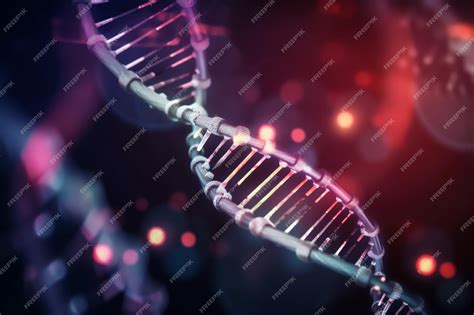 Premium Ai Image Microscopic Dna Mapping In Focus Medical Discovery At The Cellular Scale