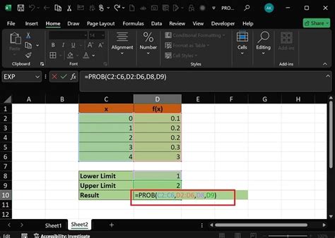 Excel Prob Function