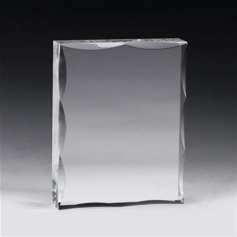 Promotional Scalloped Acrylic Paperweight Awards 4 X 5 X 1
