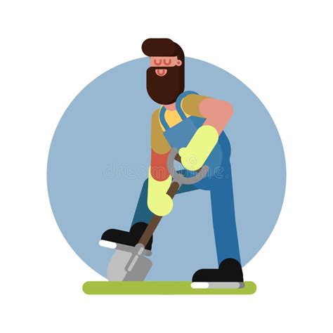 Man Digging The Ground Stock Vector Illustration Of Farmer 113434881