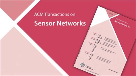 Acm Digital Library On Linkedin Acm Transactions On Sensor Networks Home