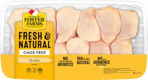 Foster Farms Fresh And Natural Cage Free Chicken Thigh Value Pack 1 Pk