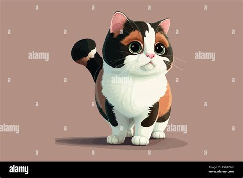 Cat Full Body Character Cartoon Vector Illustration Stock Vector Image