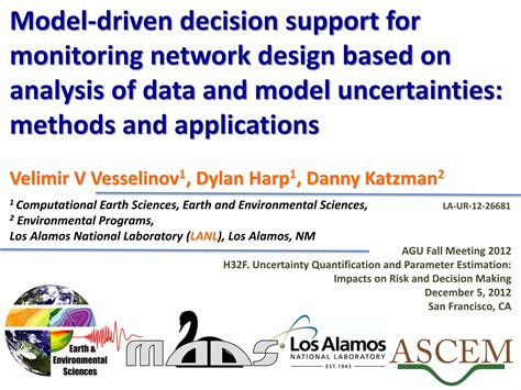 Model Driven Decision Support For Monitoring Network Design Based On Analysis Of Data And Model