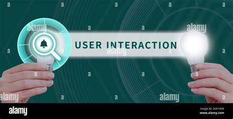 Text Sign Showing User Interaction Business Concept How The Customer Acts On The System And