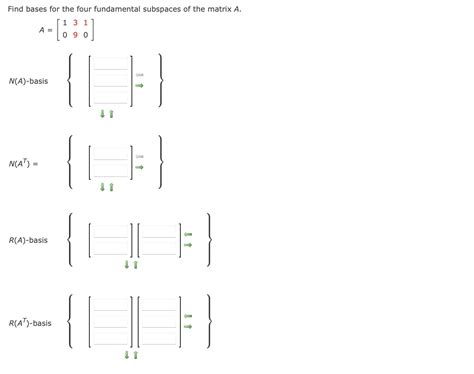 Solved Find Bases For The Four Fundamental Subspaces Of The