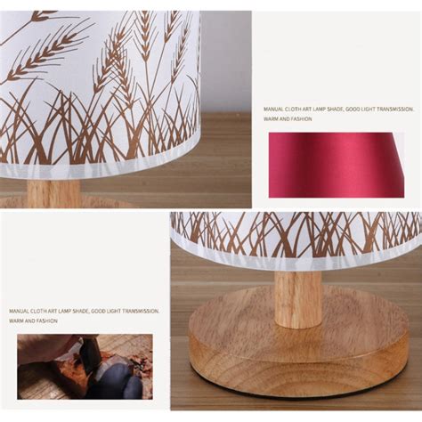 북유럽 나무 Led 테이블 빛 침실 침대 옆 테이블 램프 독서 책상 램프 거실 학습 책상 빛 크기 조광기 스위치 푸른 꽃