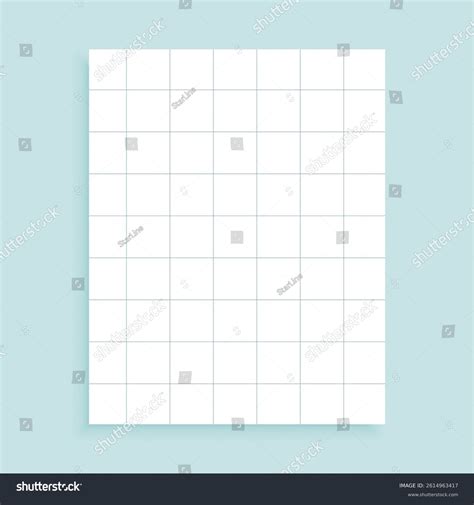 big square mathematic notebook paper template stock vector royalty