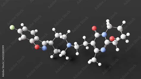 Paliperidone Molecule Molecular Structure Atypical Antipsychotic Ball And Stick 3d Model