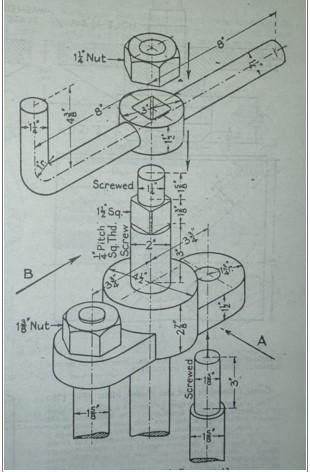 Draw Assembly Drawing From Side A For The Above Chegg