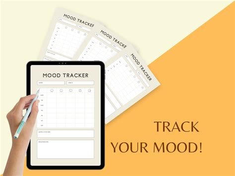 Mood Tracker Printable A Year In Pixels Mood Journal Emotion Tracker