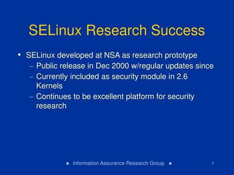 Ppt Nsa Security Enhanced Linux Selinux Powerpoint Presentation
