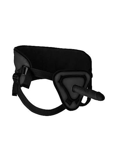 Deluxe Silicone Strap On Inch Black Vibrator Bg