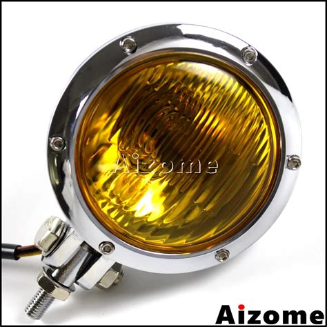 Серебряный мотоцикл 4," H4 фары Old School 55/60 Вт передние ...