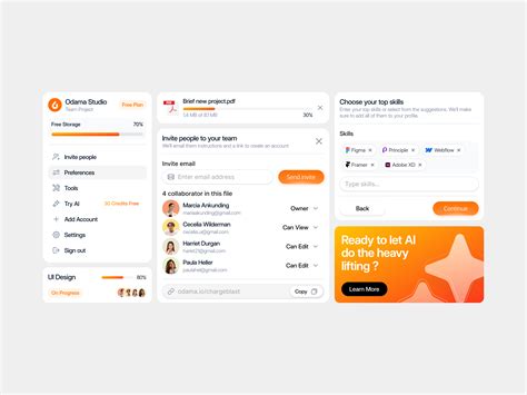 Dashboard Team Management Component By Odama On Dribbble