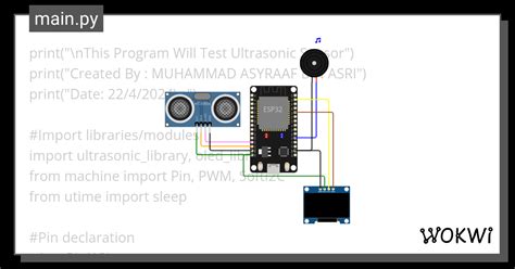 Ultrasonic Sensor Wokwi Esp32 Stm32 Arduino Simulator