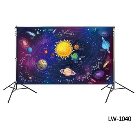 Solar Planets Backdrop Birthday Party Background Photo Backdrop Photo