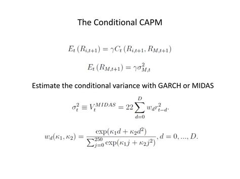 Ppt Estimating The Conditional Capm With Overlapping Data Inference
