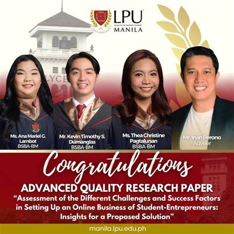 Advanced Quality Research Paper Lyceum Of The Philippines University