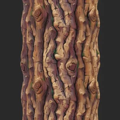 Stylized Tree Bark Seamless Texture