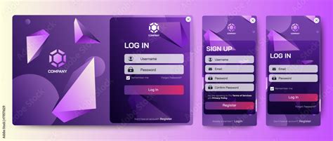 Modern Login Form Template With Green Color Background Mobile Registration And Login Forms Page
