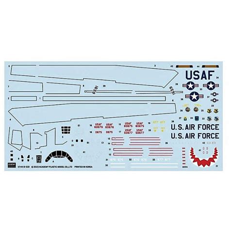 B 52d Stratofortress 1144 Kit Academy 12632 Military Issue