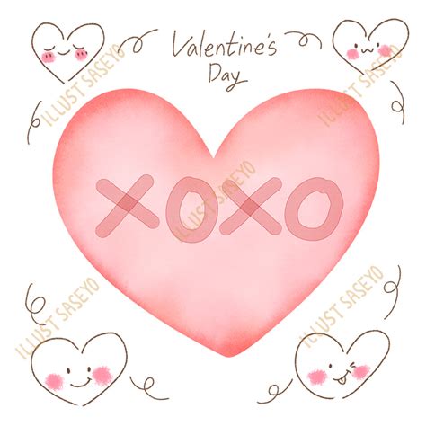 발렌타인데이 하트 Xoxo 일러스트 Png 726 Illust Saseyo