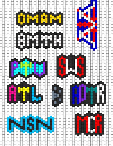 Popular Bands Peyote Minis Bead Pattern Peyote Bead Patterns Misc Bead Patterns