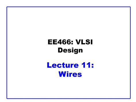 Ppt Wire Engineering In Vlsi Design Powerpoint Presentation Free Download Id9425632