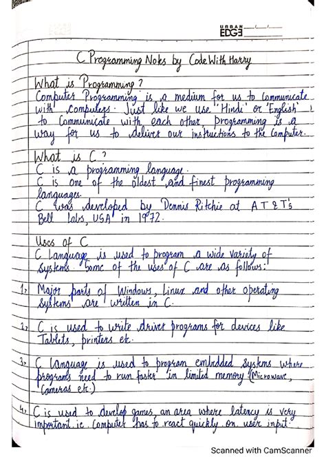 C Complete Notes Bachelor S Of Computer Applications Studocu