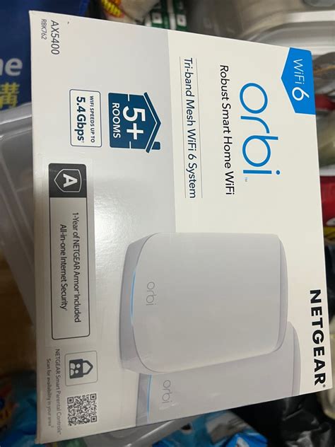 Netgear Orbi Ax5400 Wifi 6 Mesh Wifi System 無線網絡系統套裝 2p Rbk762原廠行貨 電腦＆科技 電腦周邊及配件 Wifi及上網相關產品