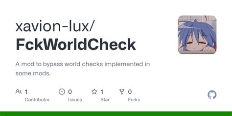 Github Xavion Luxfckworldcheck A Mod To Bypass World Checks