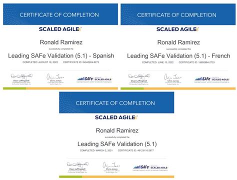 Ronald Ramirez Spct Candidate On Linkedin Leadingsafe Scaledagileframework