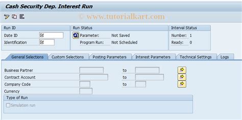 FPINTM2 SAP Tcode Cash Security Department Interest Run