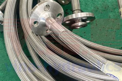 Ống mềm Teflon nhựa PTFE bọc inox bấm đầu ren ngoài R đầu ren trong JIC VHE