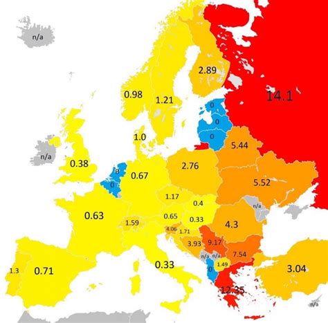 Average Body Count For Males Ages 18 25 In Europe Rlatvia