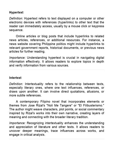 Group Task Hypertext Intertext Pdf Intertextuality Hypertext