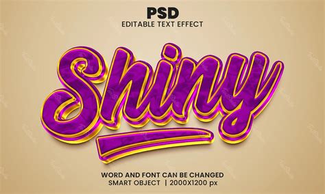 Shiny Text Effect Photoshop PREMIUM PSD File