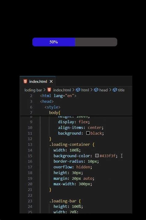 How To Make Loading Bar Using Html Css Javascript Html Css Javascript Coding Youtube