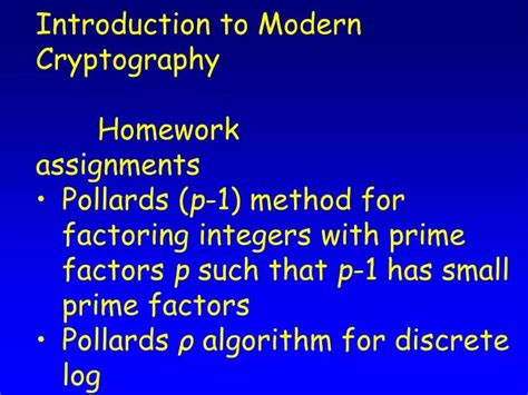 Ppt Introduction To Modern Cryptography Homework Assignments Powerpoint Presentation Id5190155