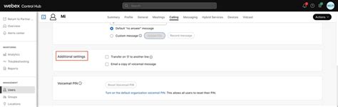 Webex 통화 사용자를 위한 팩스 메시지 기능 구성 Cisco