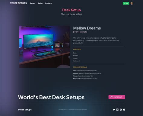 Github Bitcraft3rswipe Setups Rating And Review Website For Desk Setups Built With Vite Mern
