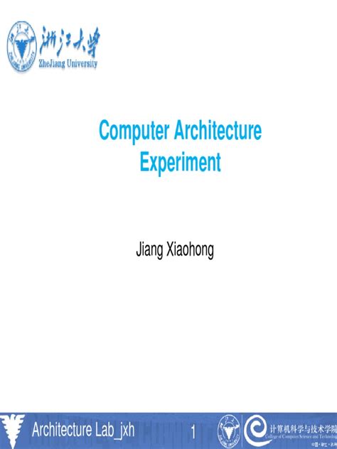 computer architecture experiment jiang xiaohong pdf central processing unit computer